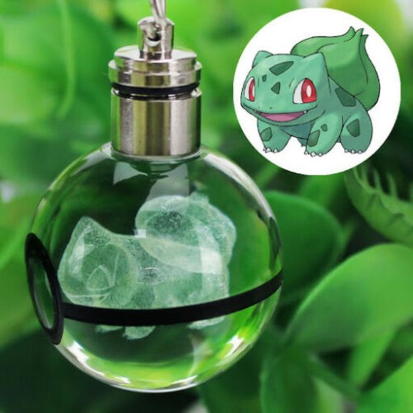 Urban Source | Wearables | 3d Pokemon Bulbasaur Crystal Pokeball Key ...